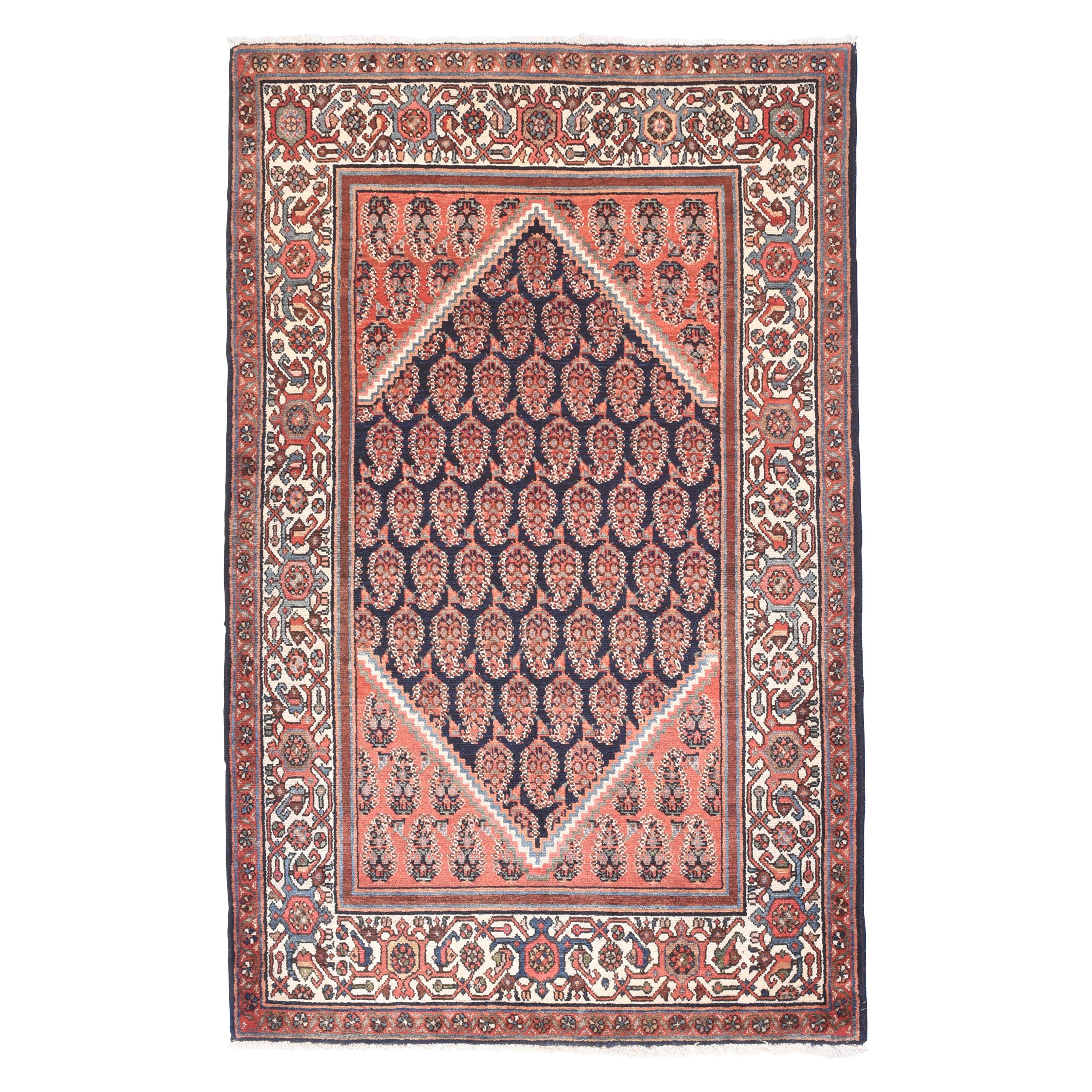 Distressed Antique Persian Malayer Design Runner with Rustic Craftsman ...