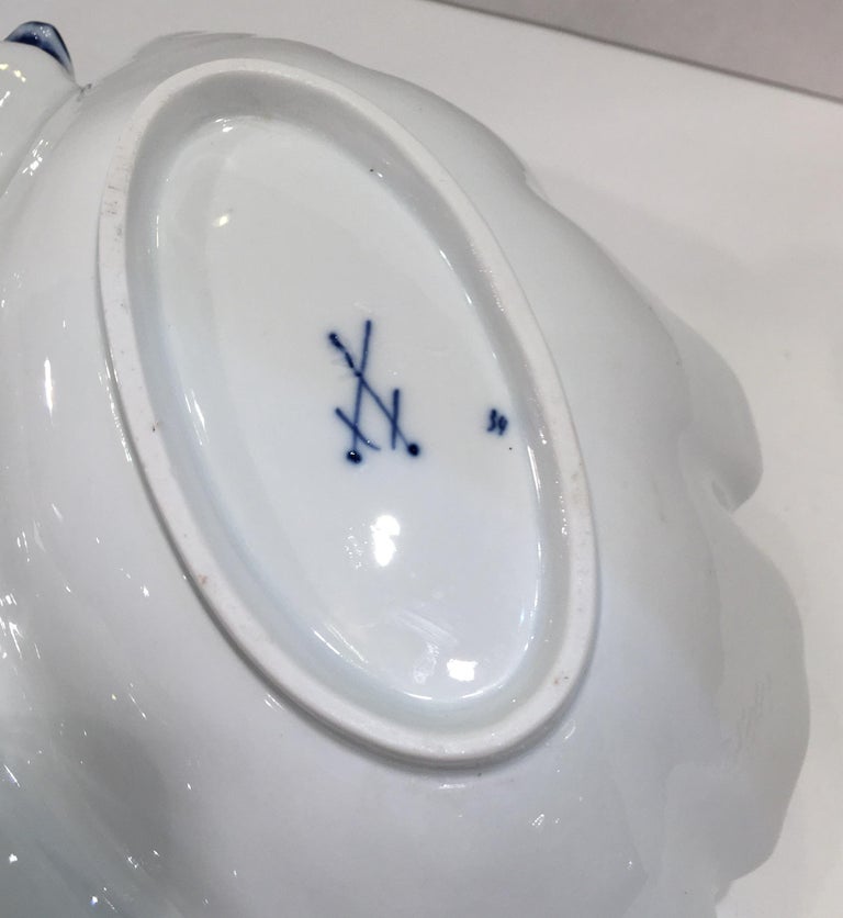 Fine Antique Meissen Porcelain Blue Onion Pattern 3 Lobed Serving Dish ...