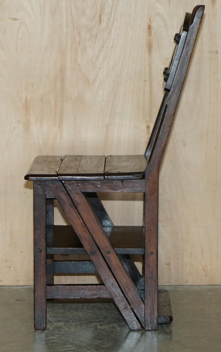 Fine Antique Mid Victorian circa 1850 Metamorphic Library Steps ...