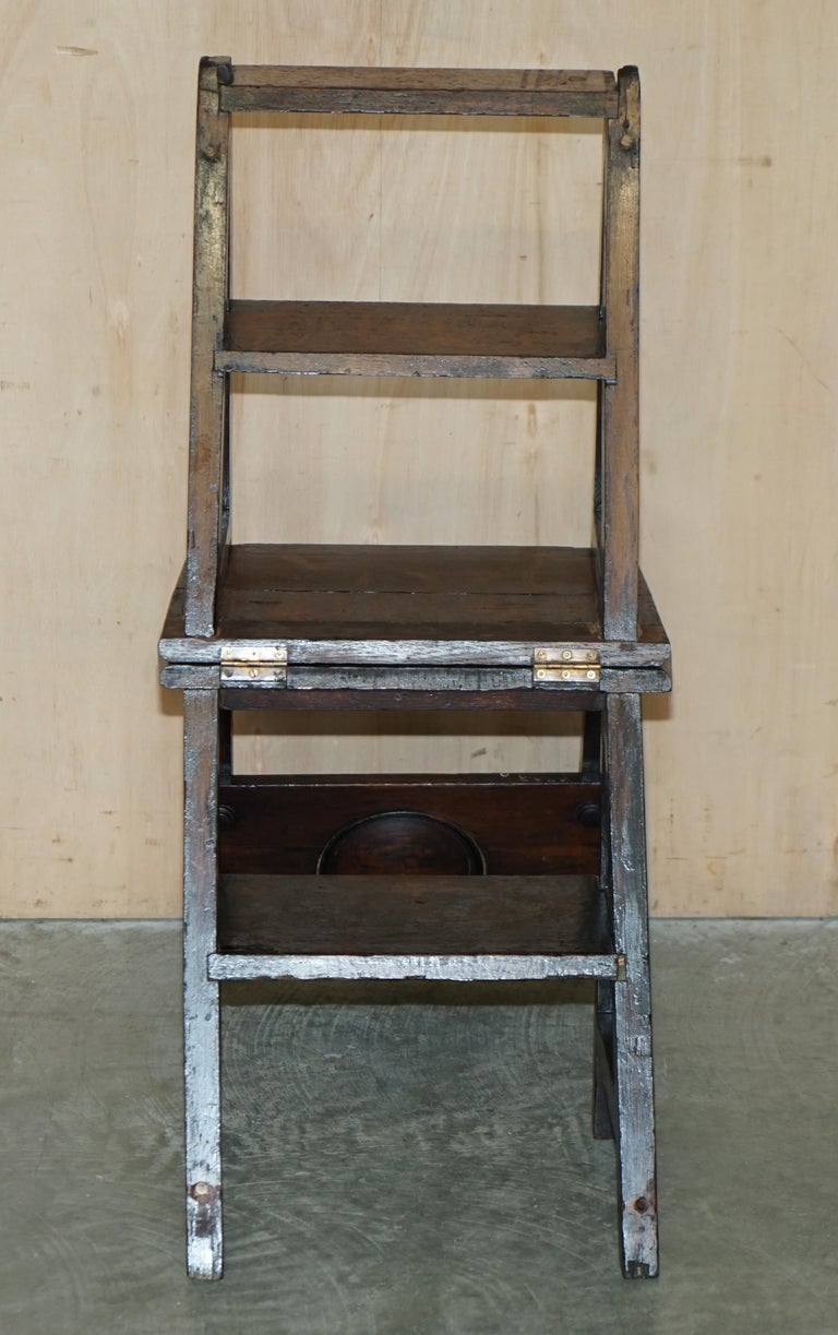 Fine Antique Mid Victorian circa 1850 Metamorphic Library Steps ...