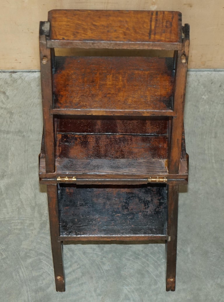 Fine Antique Mid Victorian circa 1850 Metamorphic Library Steps ...