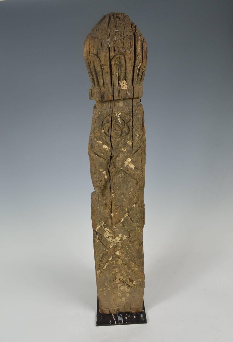 Fine Antique Nepal Himalaya Tribal Carved House Post at 1stDibs
