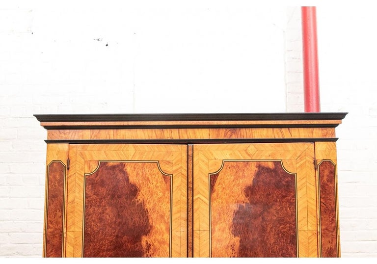 Fine Antique Parquetry Armoire with Custom Dry Bar Interior For Sale at ...