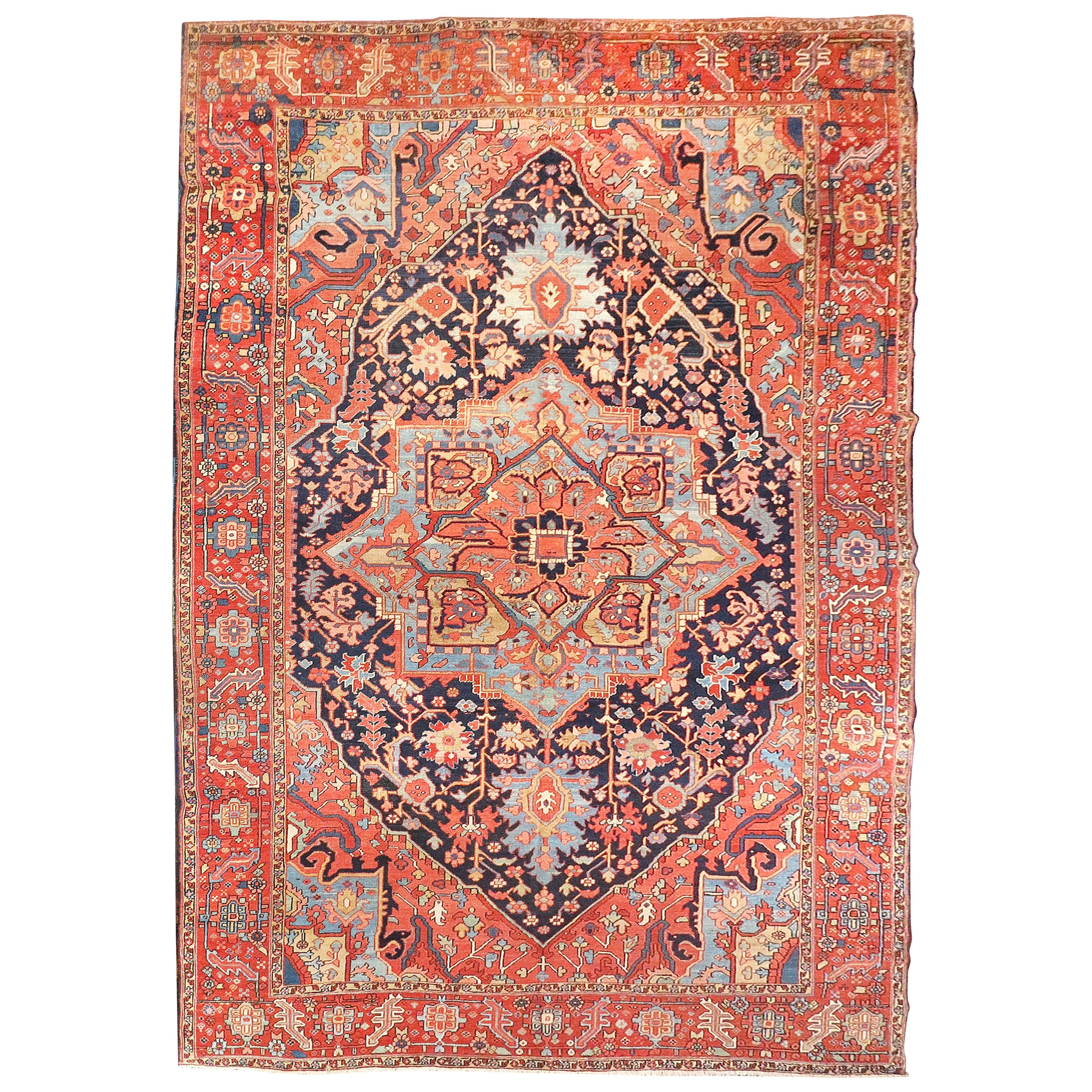 Antique Persian Heriz Serapi Rug, circa 1890 For Sale at 1stDibs