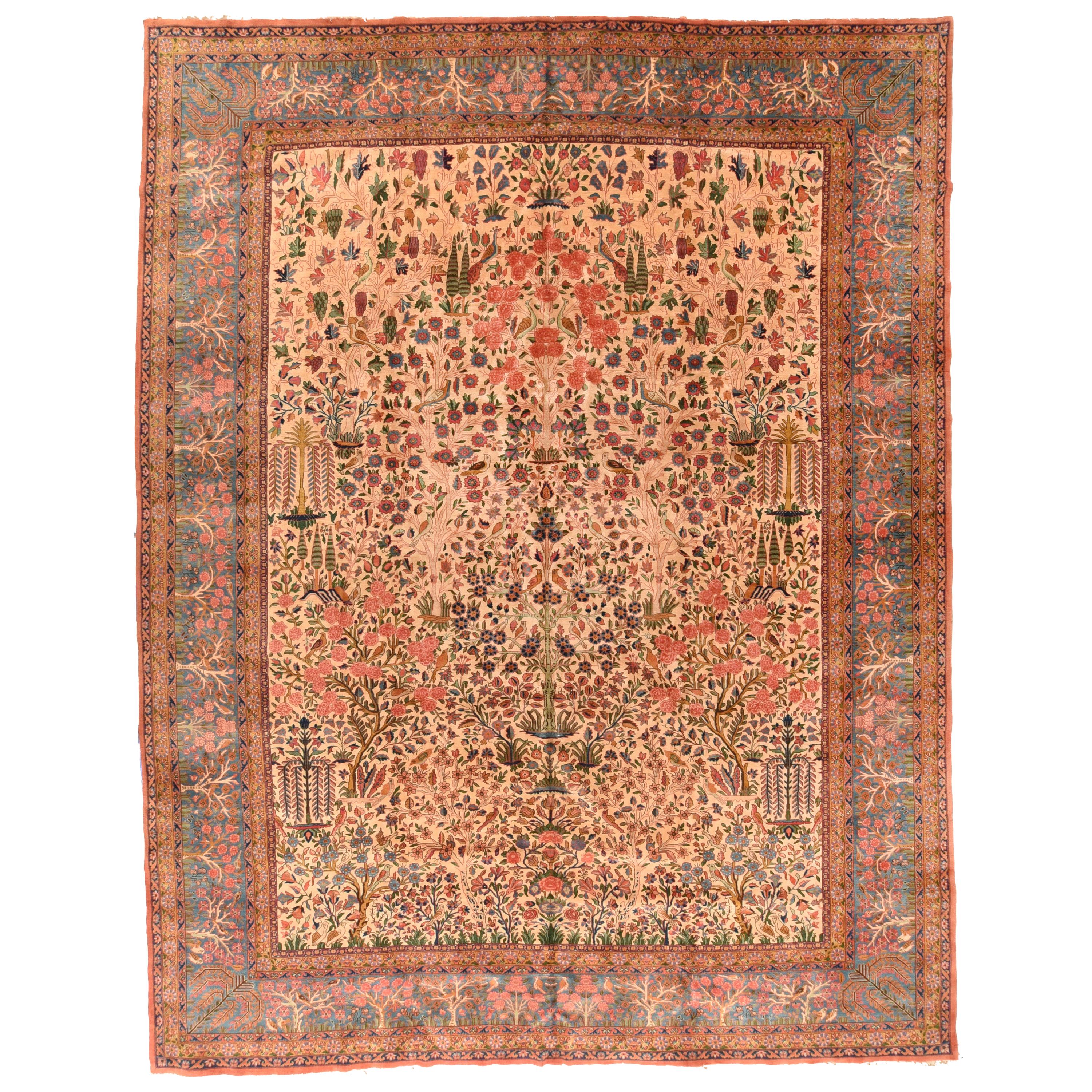 Antique Persian Kashan Rug For Sale at 1stDibs