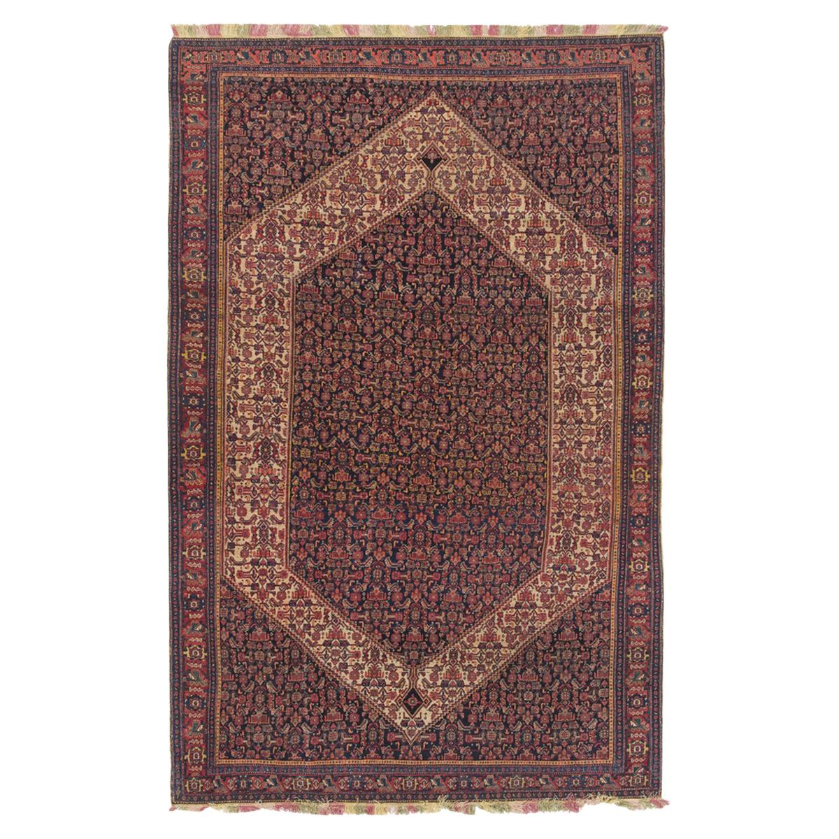 8.6x11.8 Ft Antique Persian Isfahan Wool Rug. Fine Traditional Oriental ...