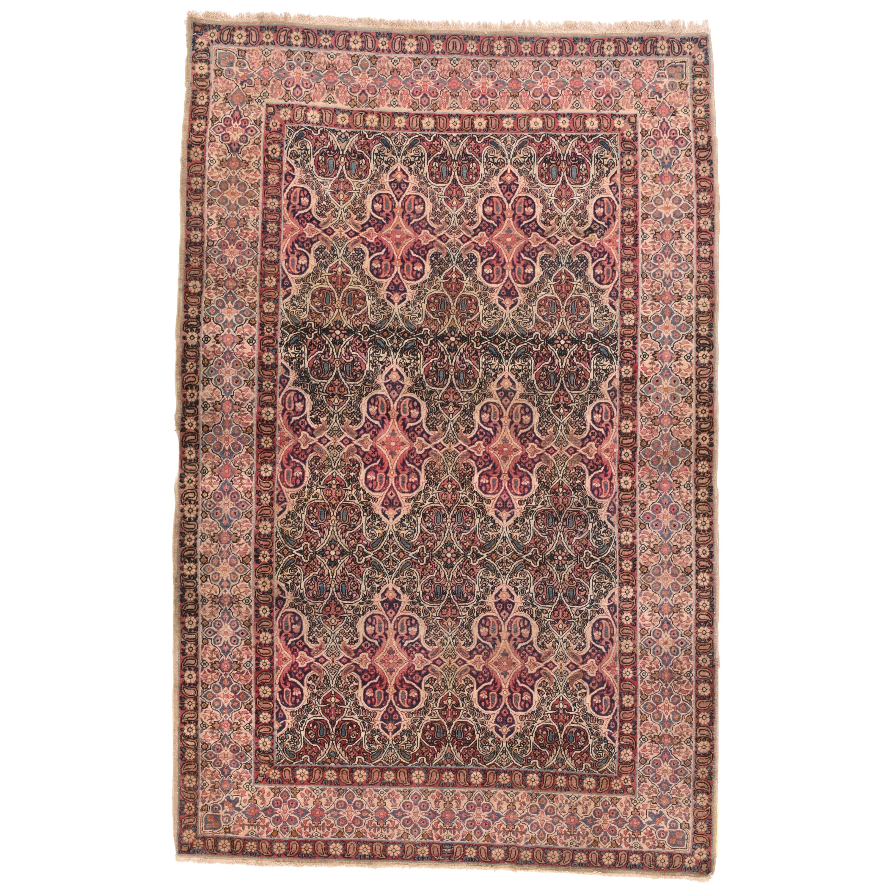 1880 Antique Persian Lavar Kerman Rug For Sale at 1stDibs