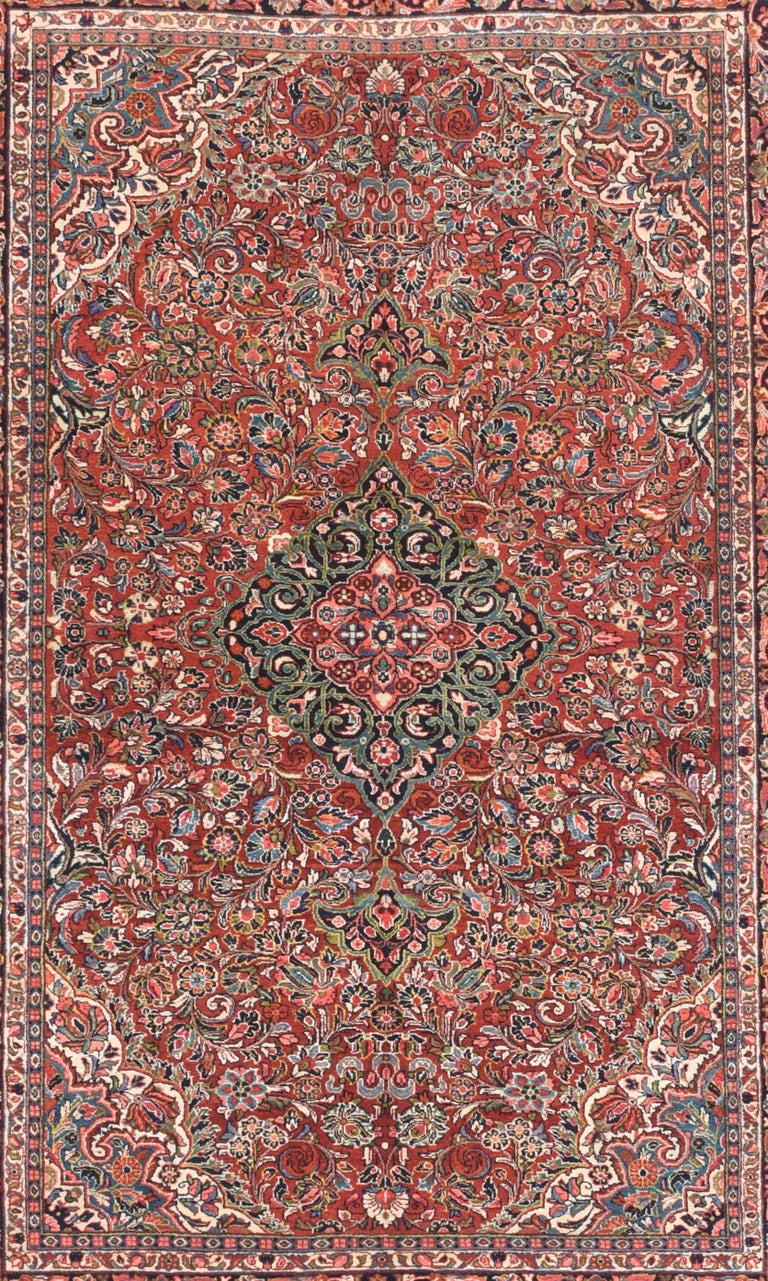 Antique Persian Sarouk Area Rug For Sale at 1stDibs
