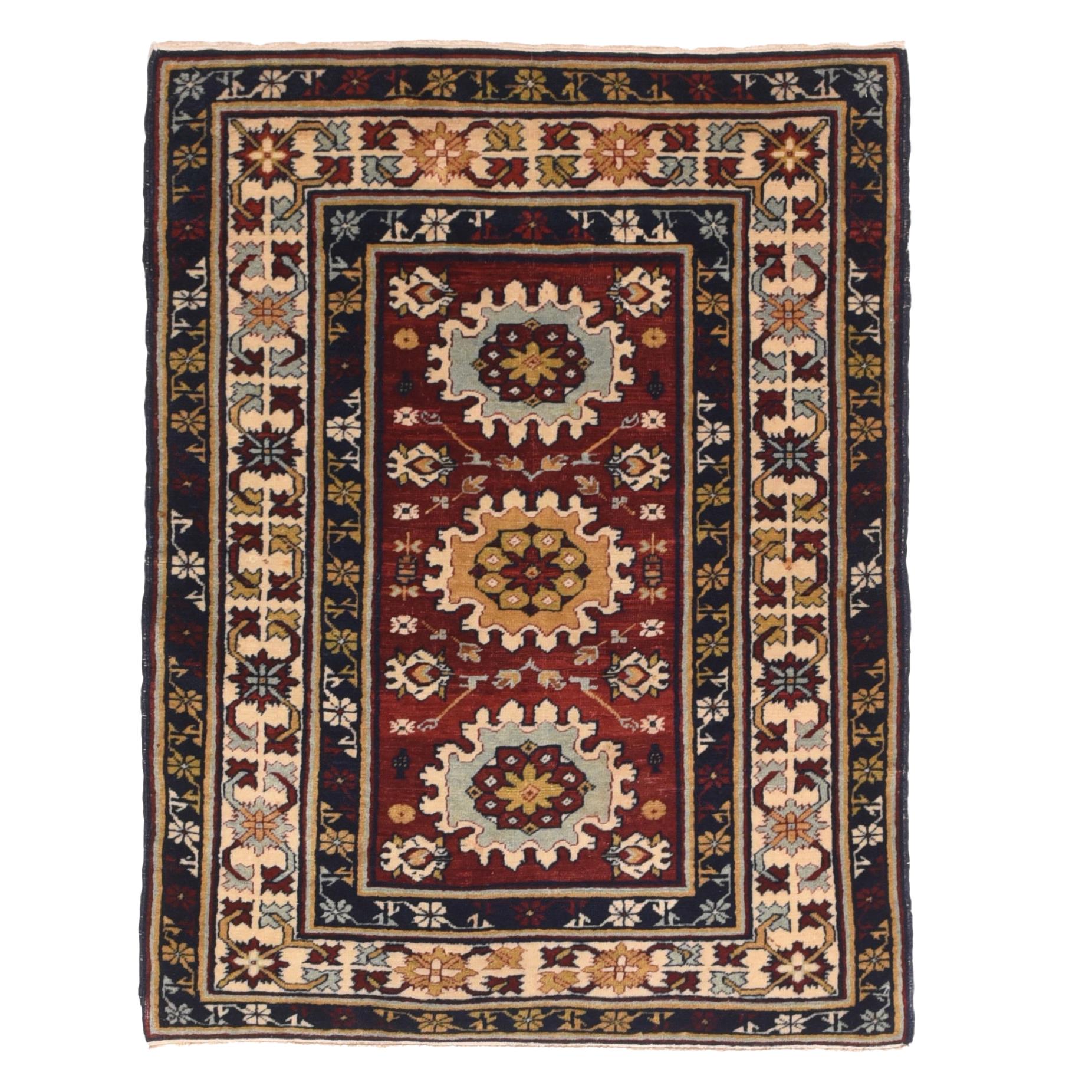 Tribal Antique Caucasian Kuba Rug at 1stDibs
