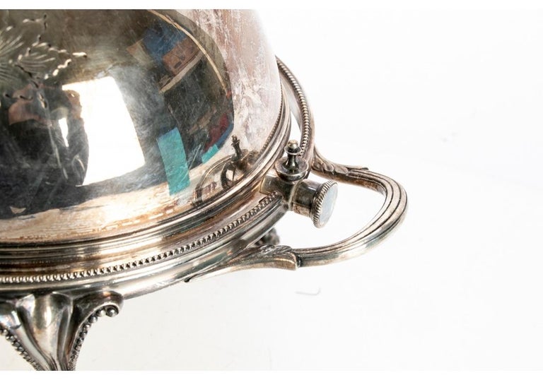 Fine Antique Silver Plate Warming Server For Sale at 1stDibs
