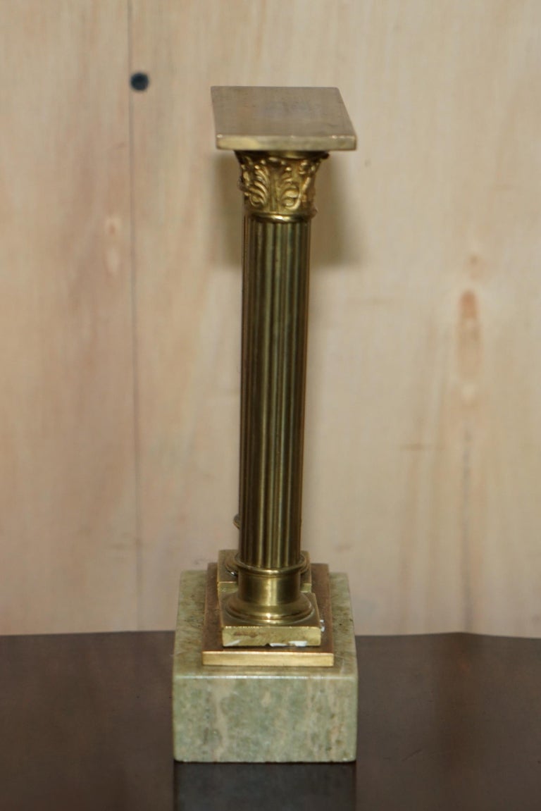 Fine Antique Victorian Marble and Brass Roman Grand Tour Statue Columns ...