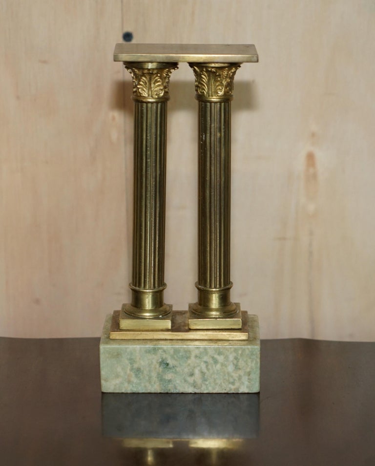 Fine Antique Victorian Marble and Brass Roman Grand Tour Statue Columns ...
