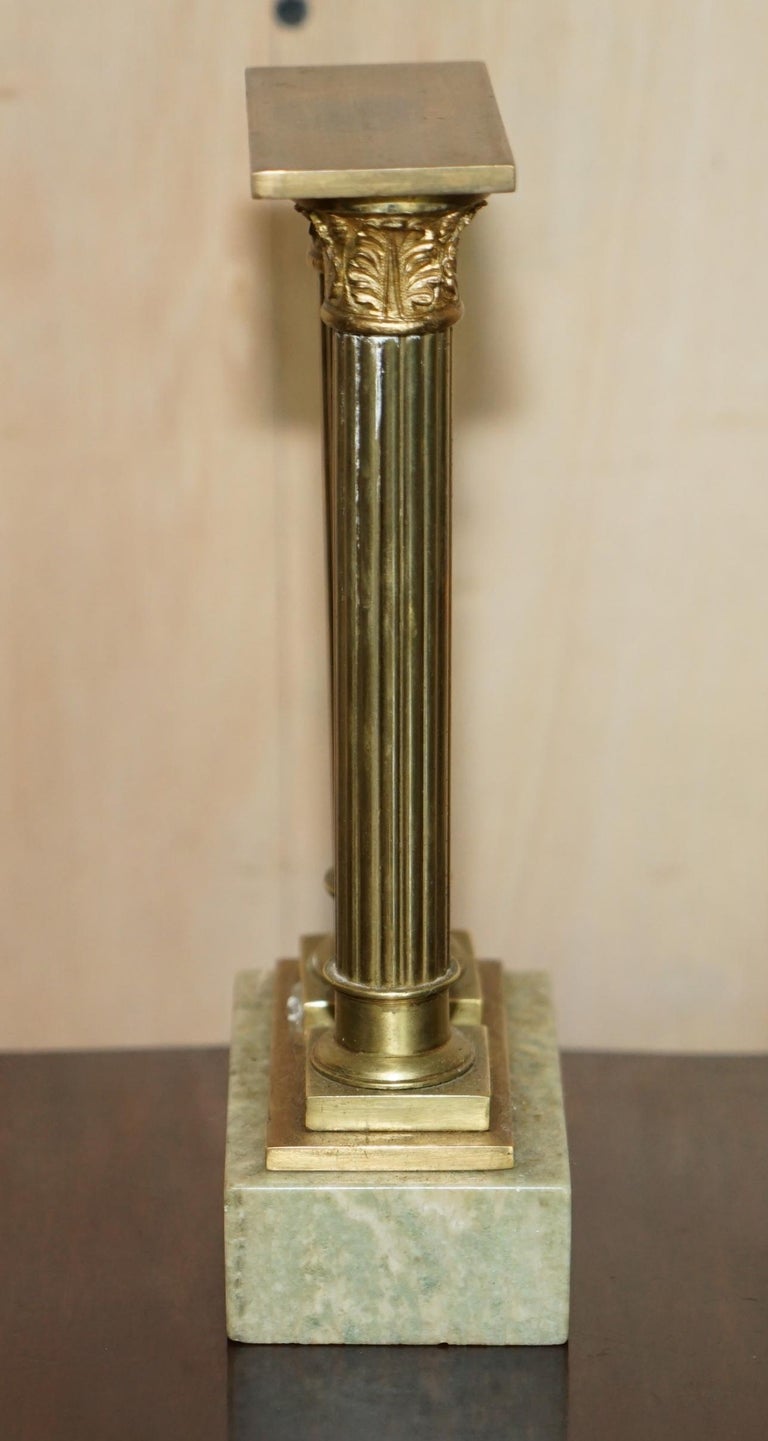 Fine Antique Victorian Marble and Brass Roman Grand Tour Statue Columns ...