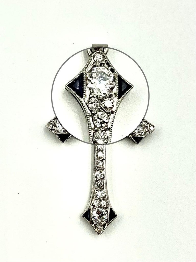 Fine Art Deco Period Diamond Platinum Cross, Circa 1920 at 1stDibs