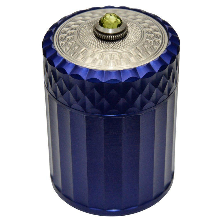 Fine Art Vessel Featuring Rose Cut Peridot Silver and Titanium For Sale ...