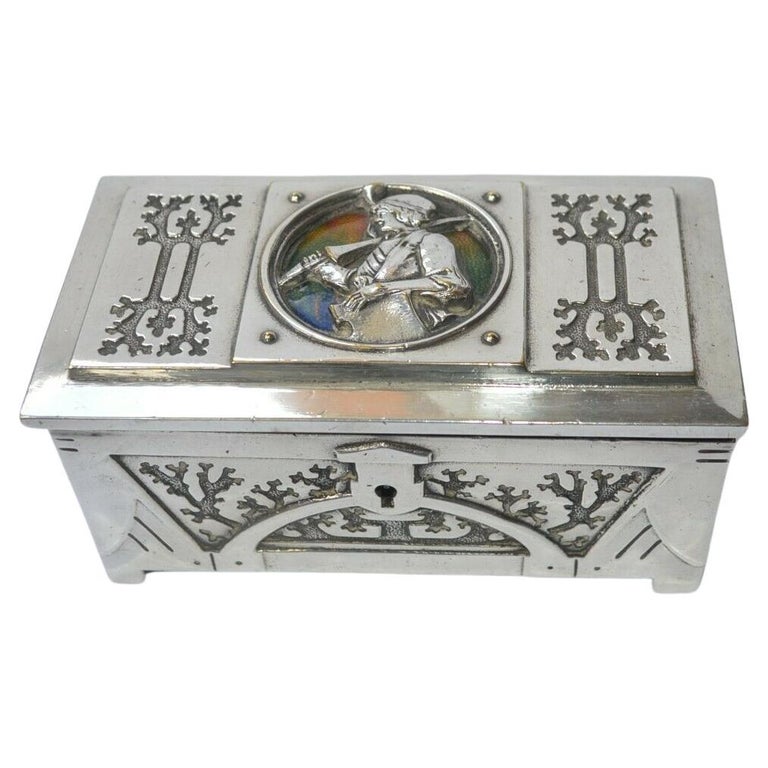 Fine Arts and Crafts Silver Plated Box at 1stDibs