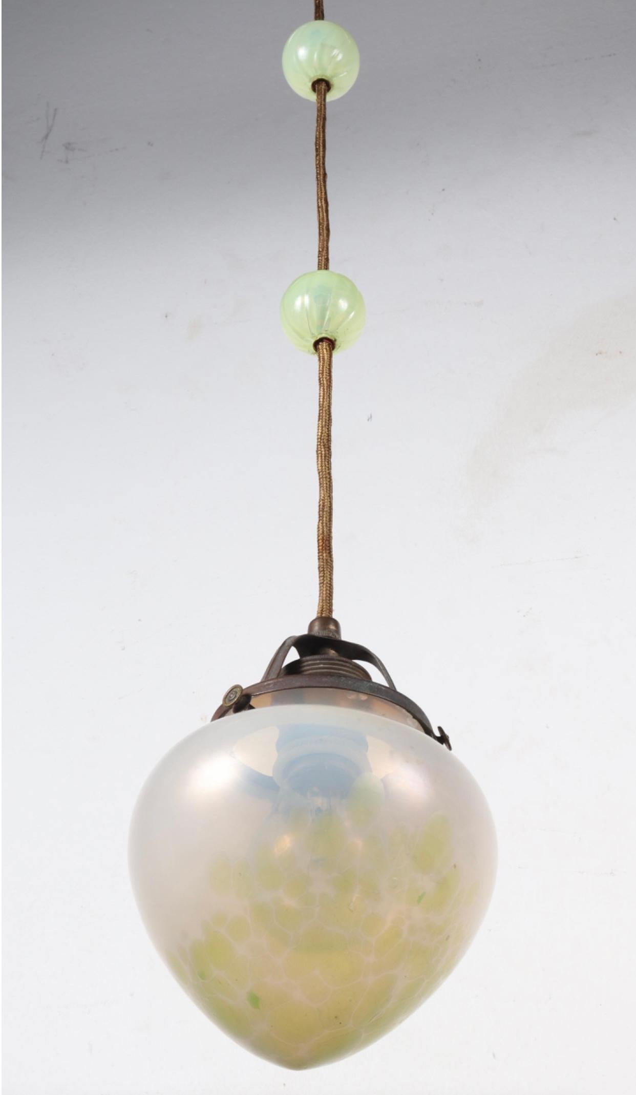 Fine Austrian Secessionist Lamp Attributed to Art Nouveau Designer ...