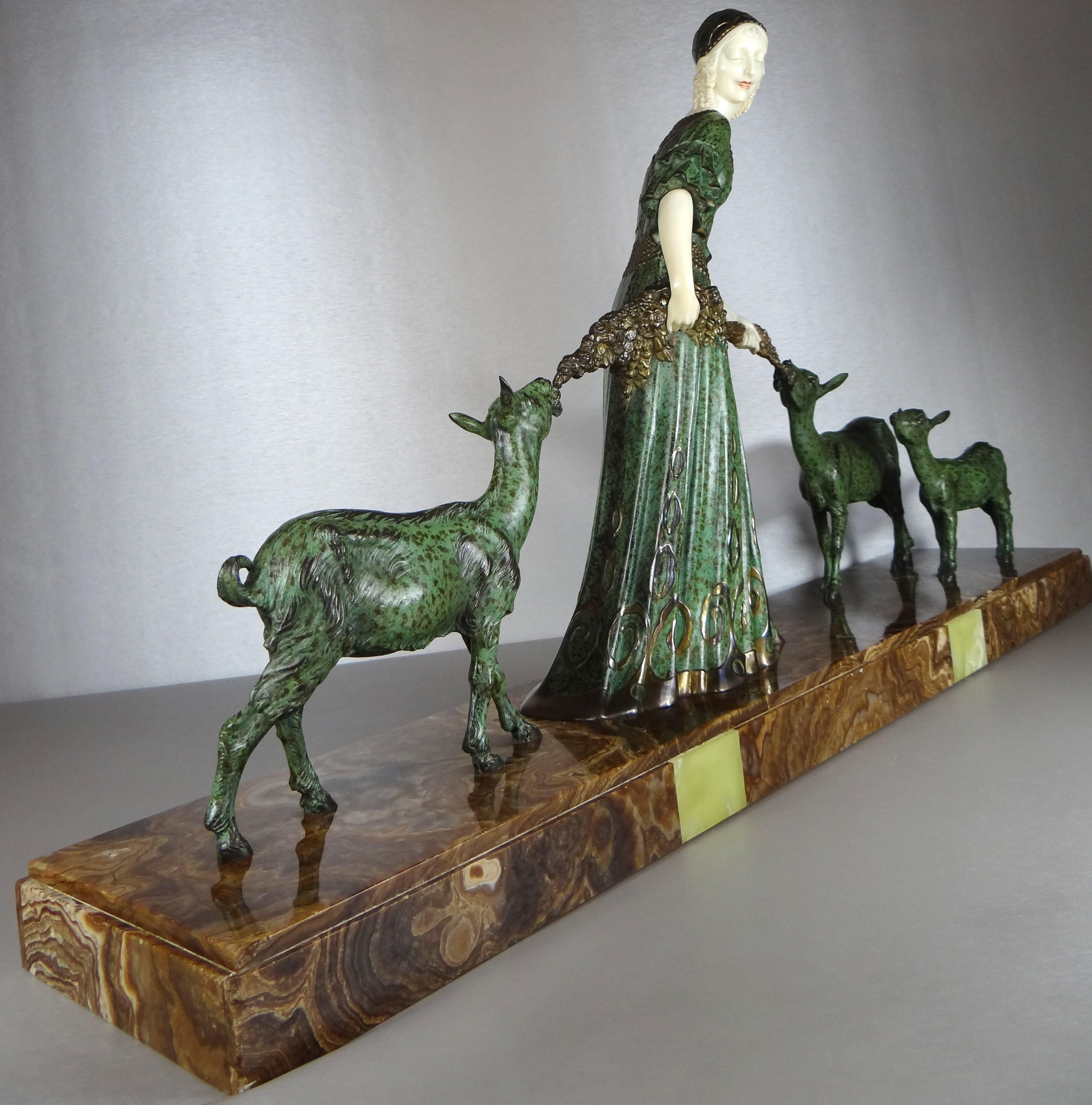 Fine Authentic Art Deco Figural Group “Friends” by Demetre Chiparus at ...