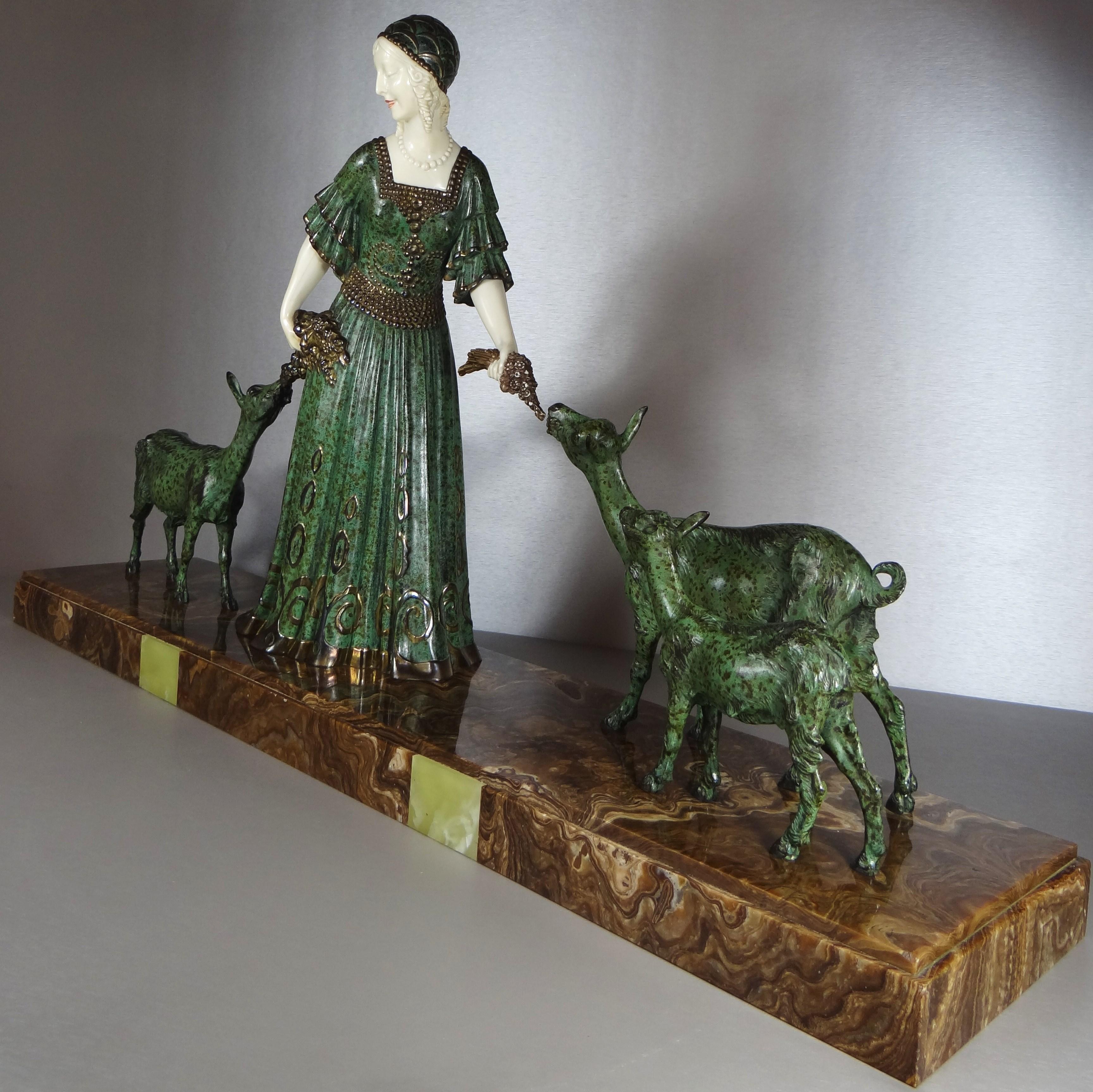 Fine Authentic Art Deco Figural Group “Friends” by Demetre Chiparus at ...