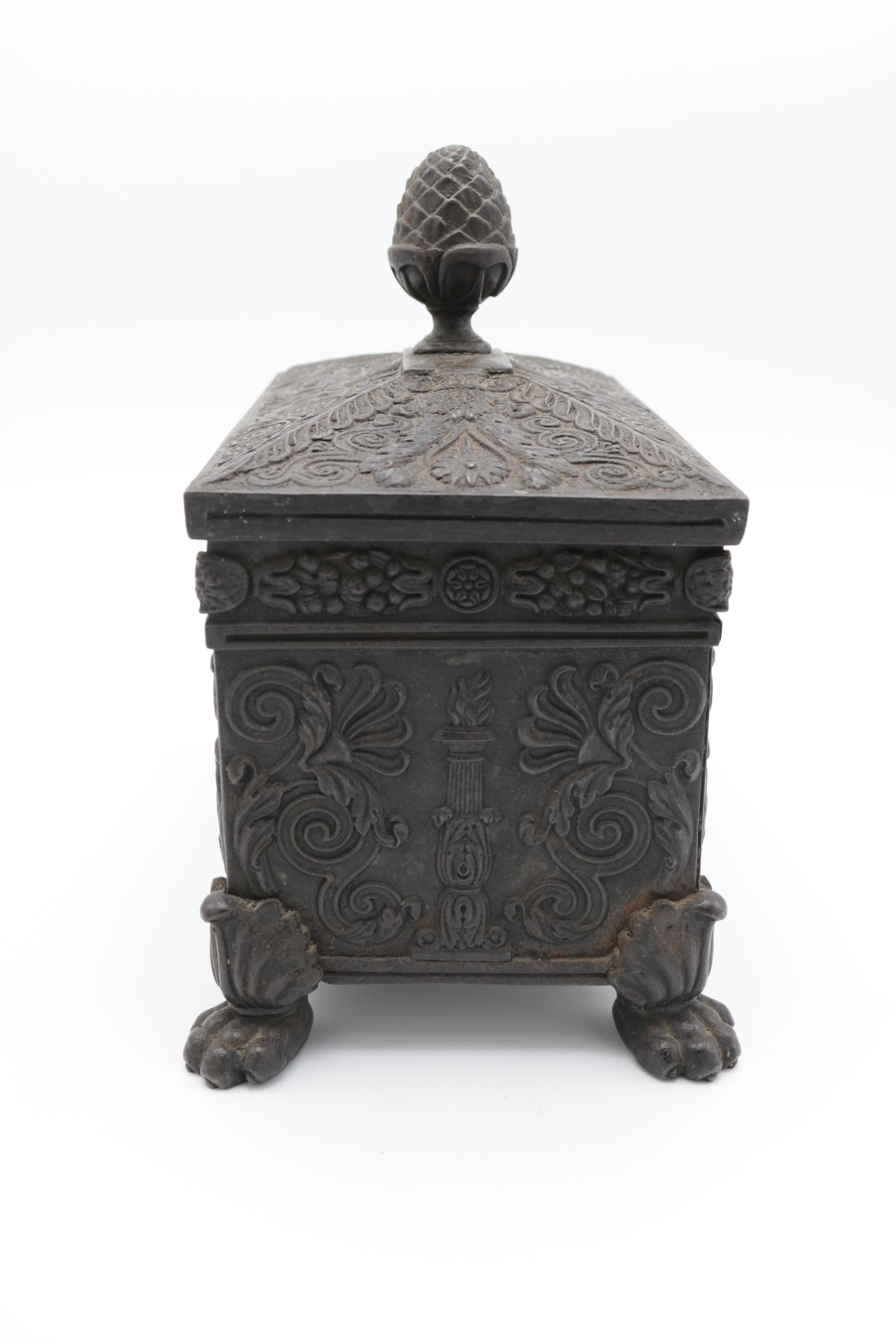 Fine Berlin Cast Iron Tobacco Box For Sale at 1stDibs | cast iron box ...