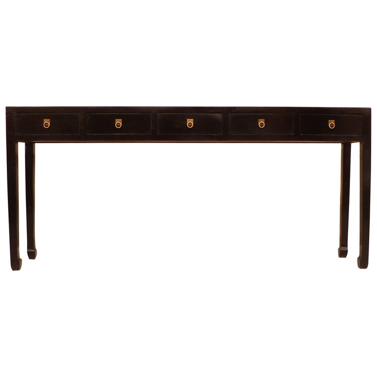Fine Black Lacquer Console Table at 1stDibs