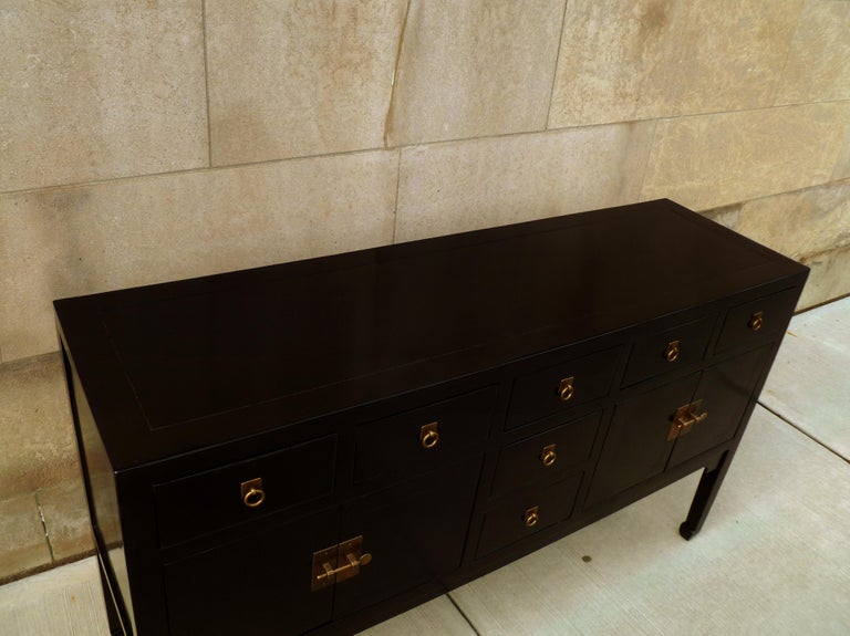 Fine Black Lacquer Sideboard at 1stDibs