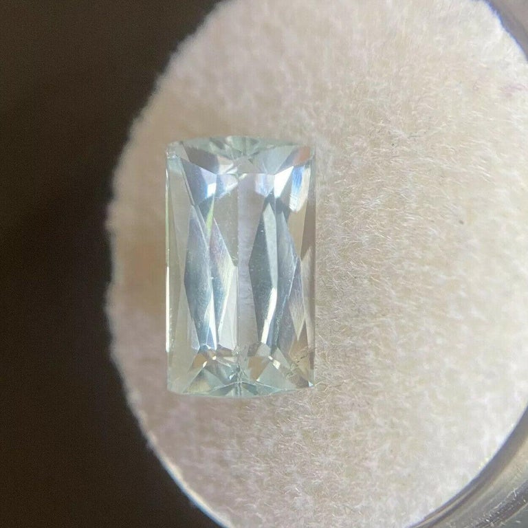 Fine Blue Aquamarine 3.06ct Fancy Scissor Octagon Cut Beryl Gemstone ...