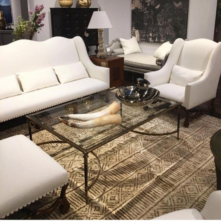 Fine Brass Arbois Cocktail Table with Glass Top For Sale at 1stDibs