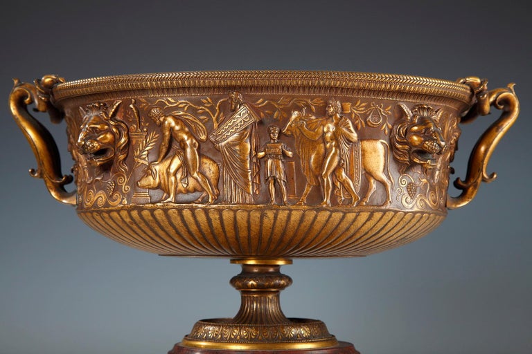 Fine Bronze and Marble Jardinière by F. Barbedienne and F. Levillain at ...