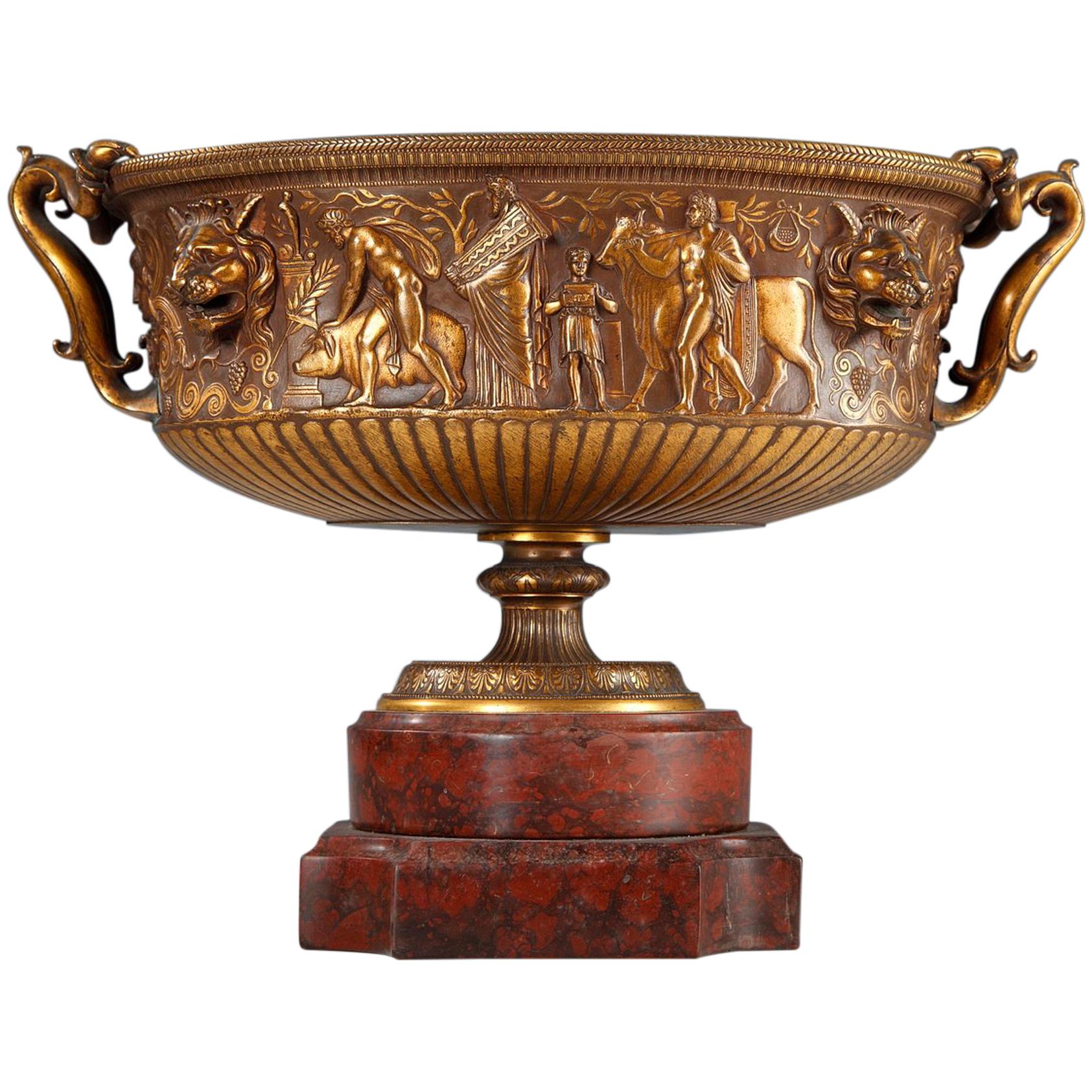 Fine Bronze and Marble Jardinière by F. Barbedienne and F. Levillain at ...