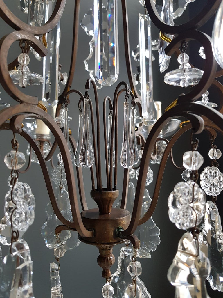 Fine Cage Crystal Chandelier Antique Ceiling Lamp Lustre Art Deco ...