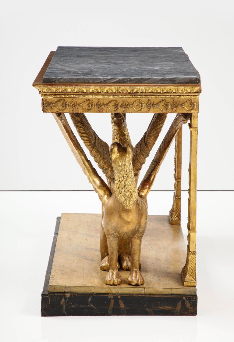 Fine Carved Giltwood Swedish Neo Classical Console Table For Sale at ...