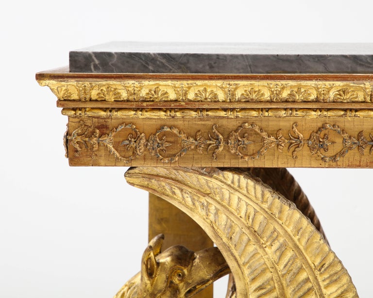Fine Carved Giltwood Swedish Neo Classical Console Table For Sale at ...