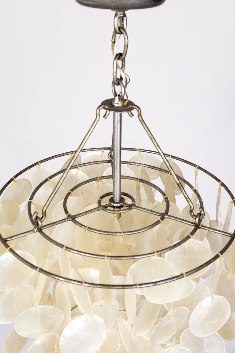 Fine Cascading Capiz Shell Pendant For Sale at 1stDibs