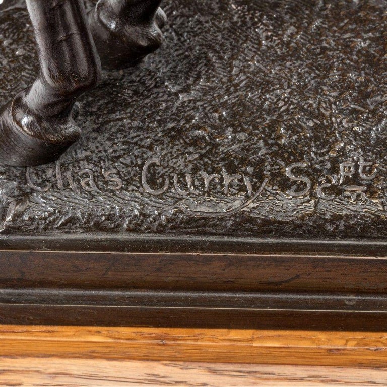 Fine Charles Curry Bronze of an Amazon with a Battle Axe at 1stDibs