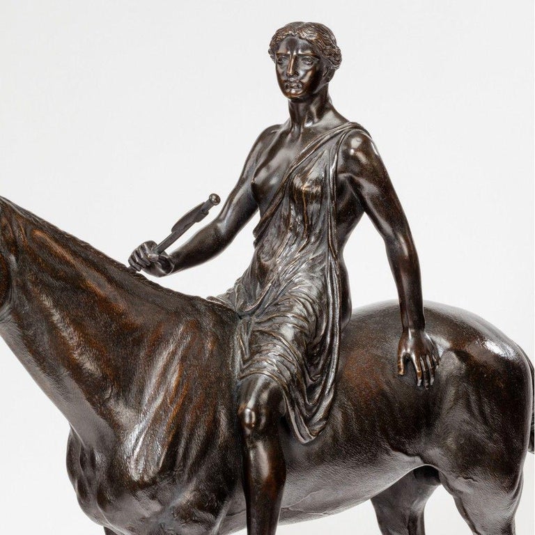 Fine Charles Curry Bronze of an Amazon with a Battle Axe at 1stDibs
