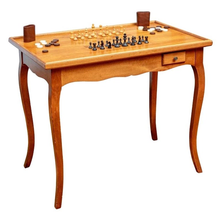 Fine Cherry French Style Games Table For Sale at 1stDibs