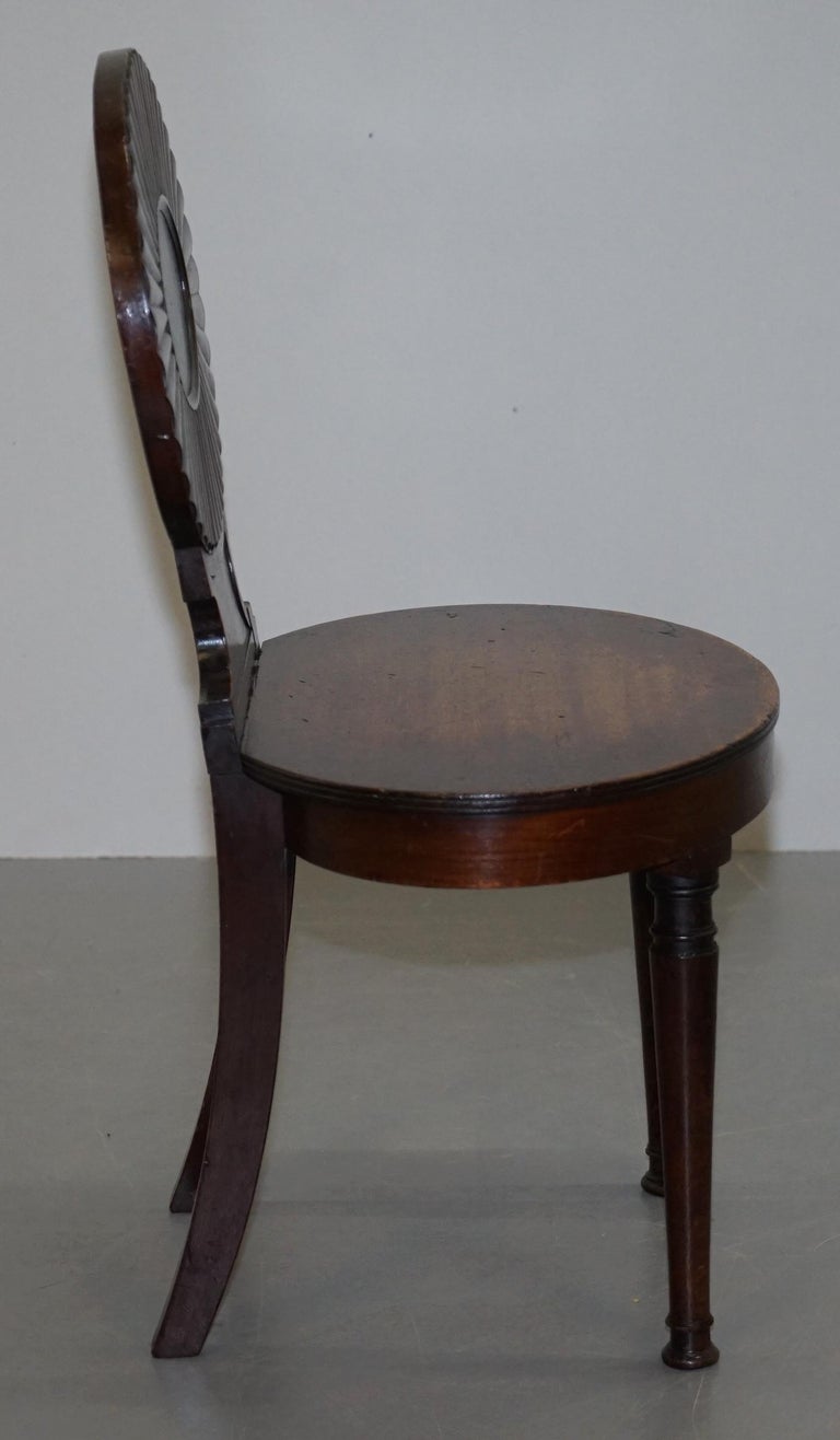 Fine circa 1780 Georgian Shell Back Hall Chair Gillows of Lancaster ...