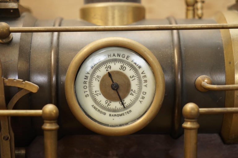 FINE CIRCA 1895 FRENCH AUTOMATON INDUSTRIAL LOCOMOTIVE MOVING GiLT ...