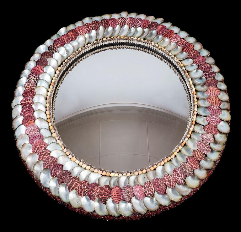 Fine Convex Shell Mirror by Tess Morley For Sale at 1stDibs