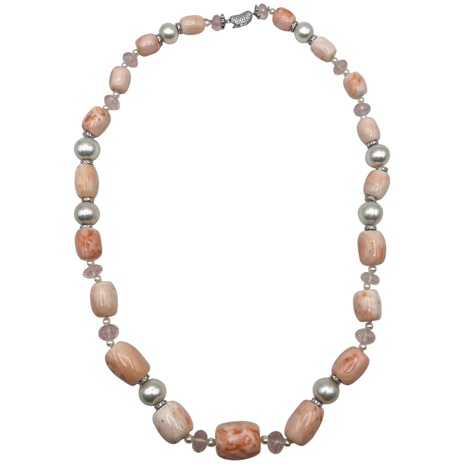 Very Fine Pink Pearls Necklace at 1stDibs