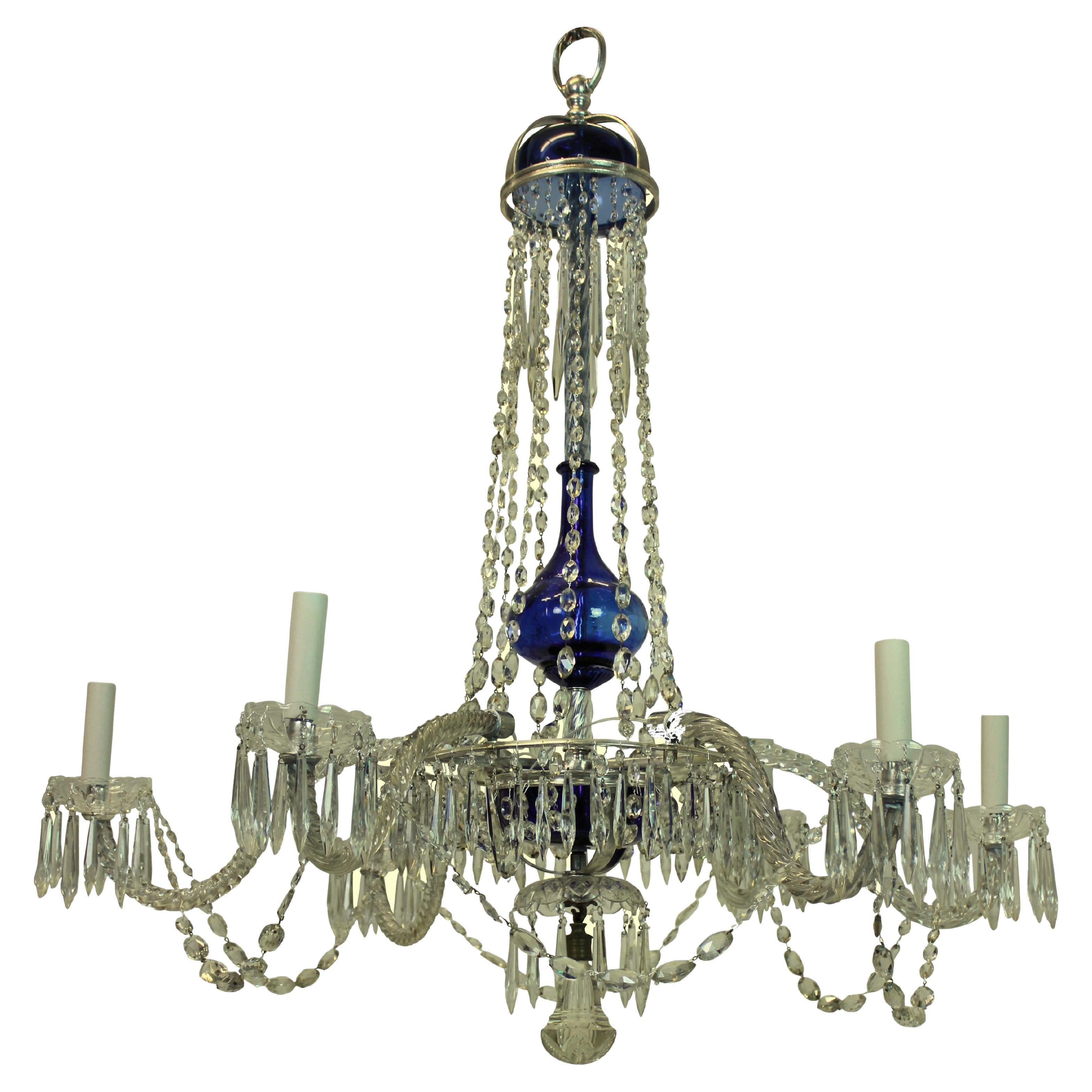 Monumental Cobalt Blue Chandelier Ordered by Sister Parish at 1stDibs