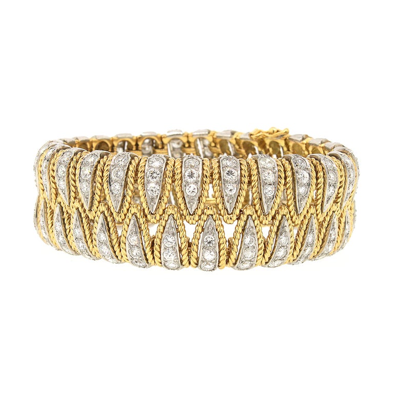 Fine Diamond Flame Bracelet For Sale at 1stDibs