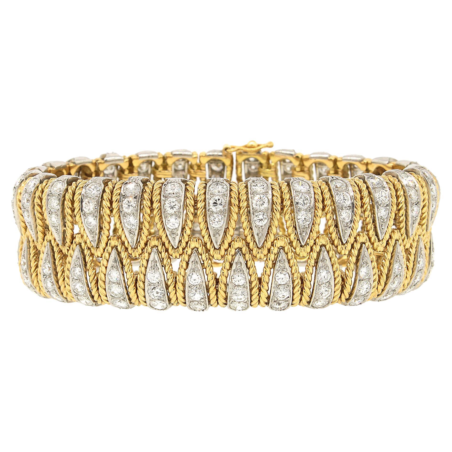 Fine Diamond Flame Bracelet For Sale at 1stDibs