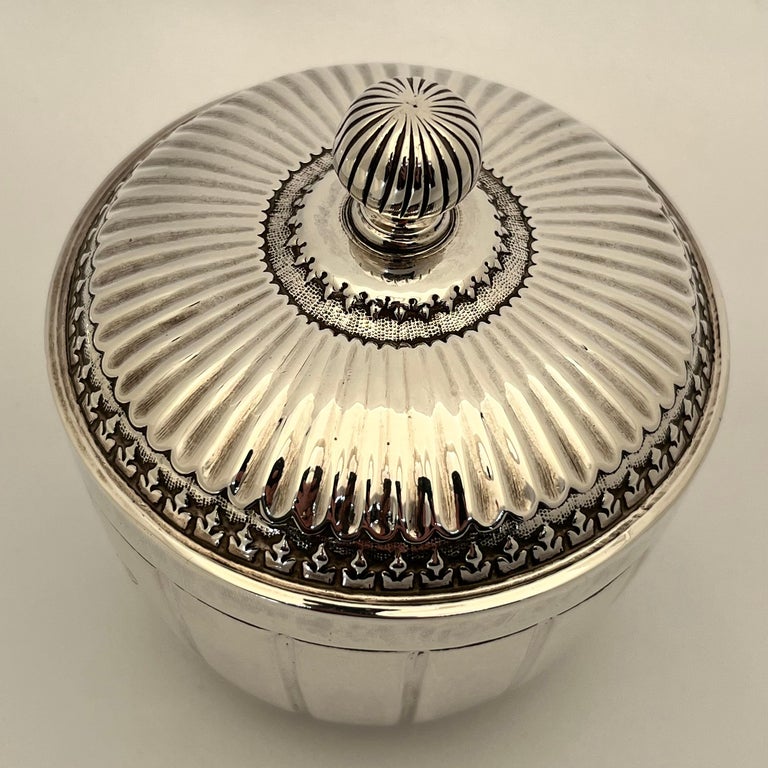 Fine Early 18th Century Armorial Silver Fluted Bowl and Cover. For Sale ...