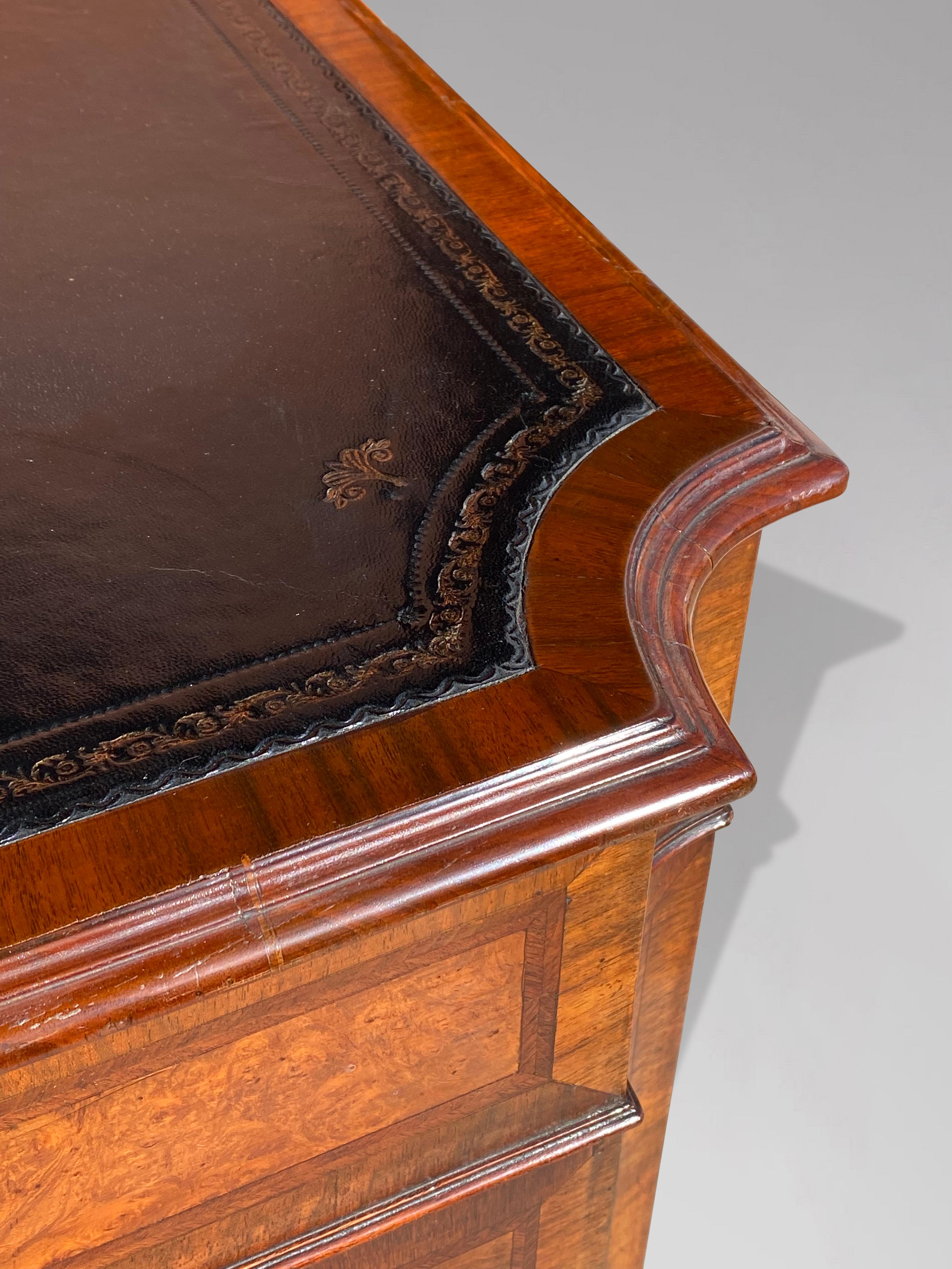 Fine Early 19th Century Georgian Walnut and Inlay Partners Desk For ...
