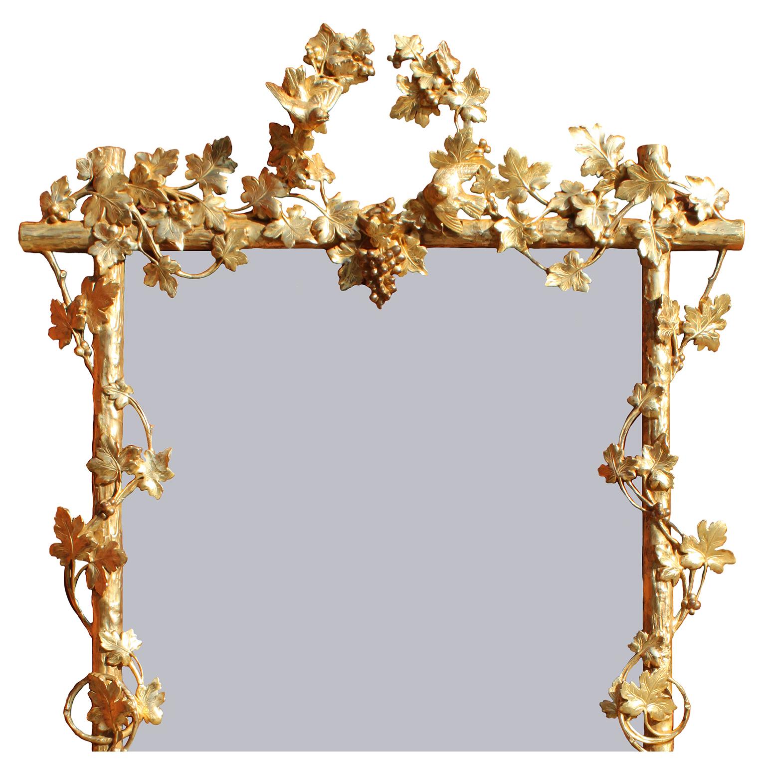 Fine French 19th C. Louis XV Style Whimsical Gilt-Wood Carved Grape ...