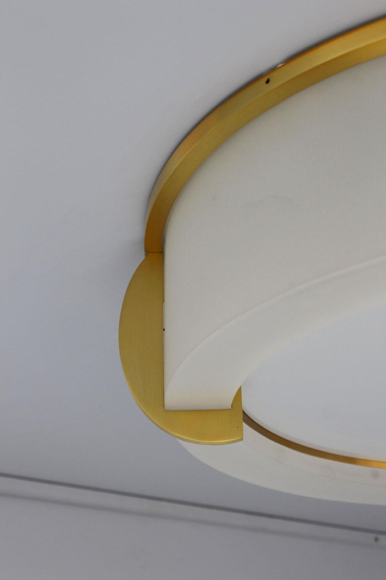 Fine French Art Deco Glass and Bronze Ceiling Light by Jean Perzel For ...