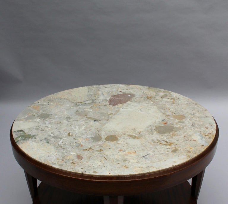Fine French Art Deco Two-Tier Mahogany and Marble Gueridon For Sale at ...