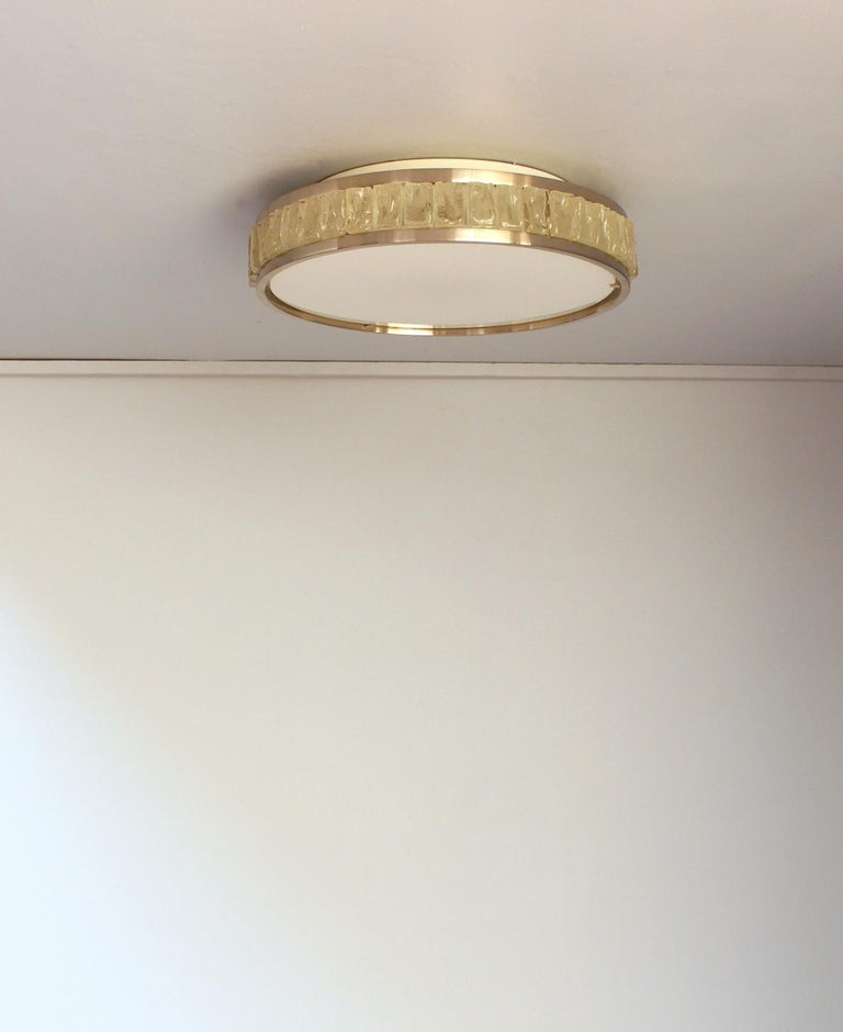 Fine French Nickel and Glass “Queen’s Necklace” Ceiling Light by Perzel For Sale at 1stDibs